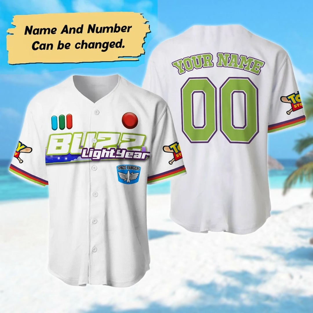 Personalized Toy Story Buzz Lightyear Baseball Jersey, Custom Name and ...