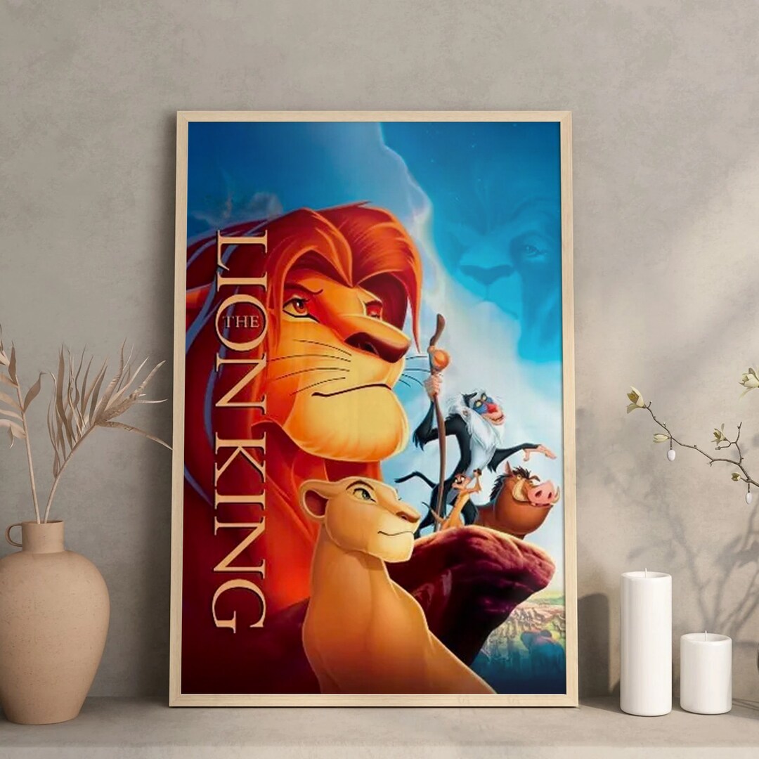 Lion King Poster, Mufasa Simba Wall Art, Cute Cartoon Gift, Animation ...