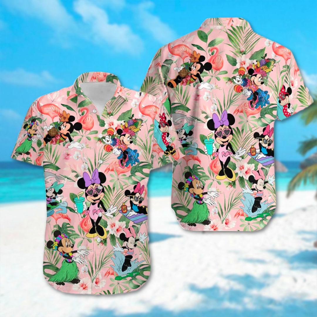 Tropical Minnie Mouse Hawaiian Shirt, Minnie Mouse 3D All Over Print ...