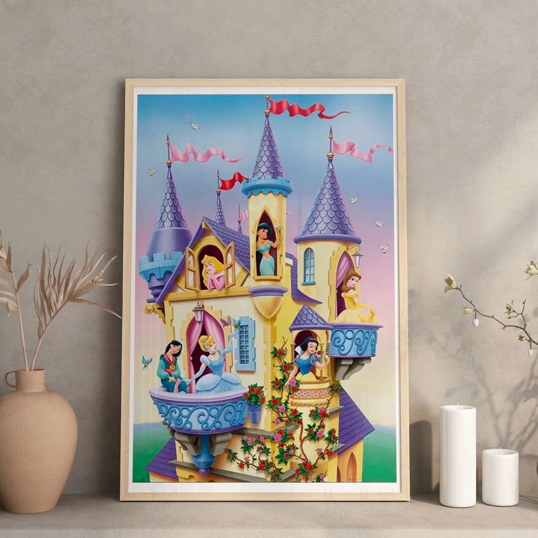Princess Movie Poster, Princess Characters Wall Art, Cartoon Gift ...