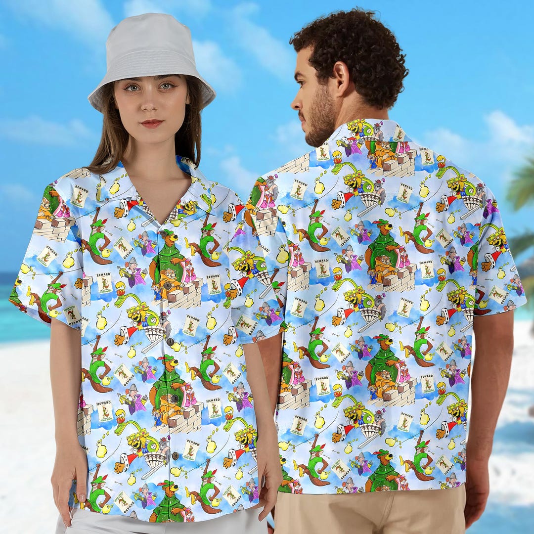 Chibi Characters Hawaii Beach Shirt, Adventure Movie Button up Shirt ...