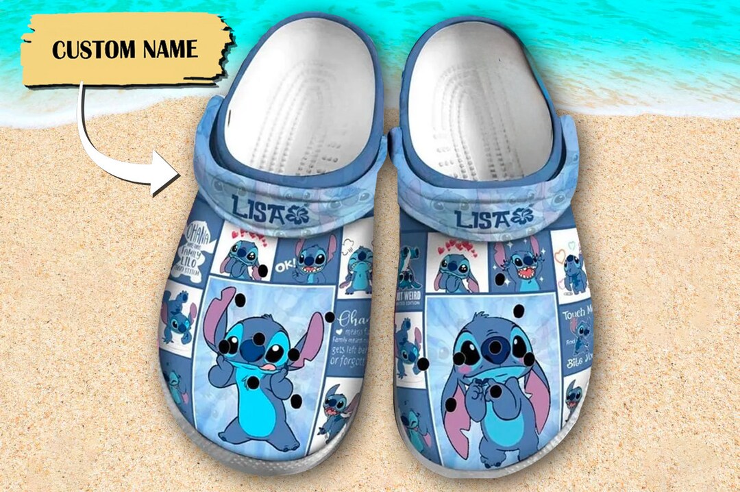 Custom Name Monster Clog, Blue Dog Clogs, Series Movie Sandals, Blue ...