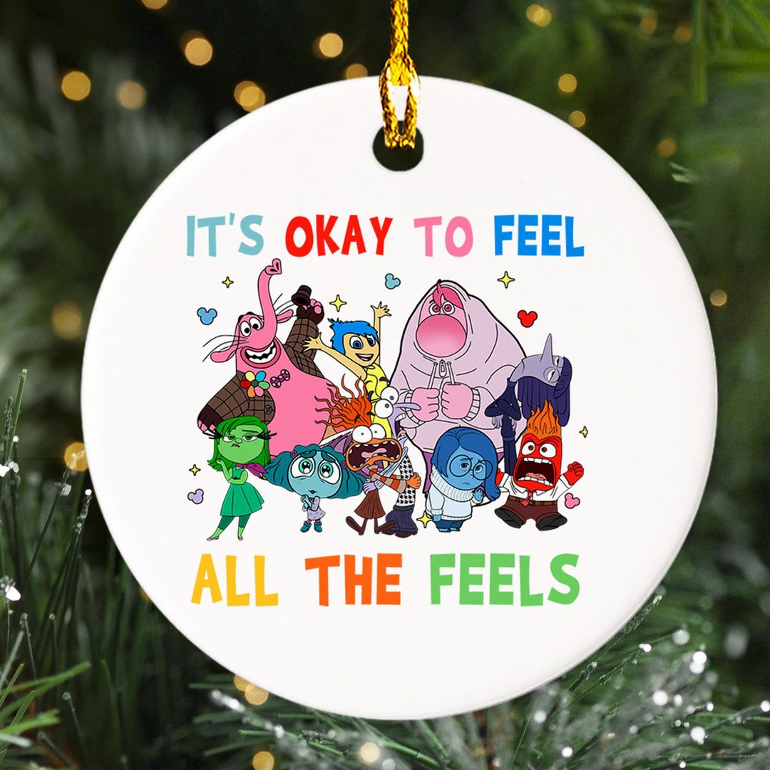 Today I Feel All the Feels Inside Out 2 Christmas Ornament, Inside Out ...