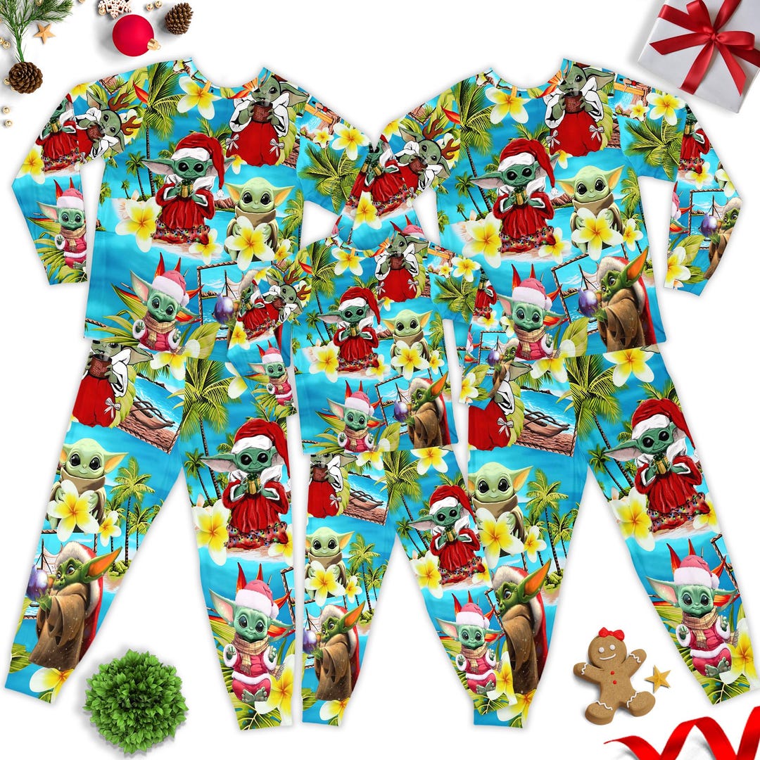 Star Wars Christmas Pajamas, Baby Yoda Christmas Pyjamas Set, Star Wars ...