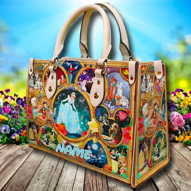 Custom Princess Leather Bag, DN Movie Bag, Cartoon Leather Crossbody ...