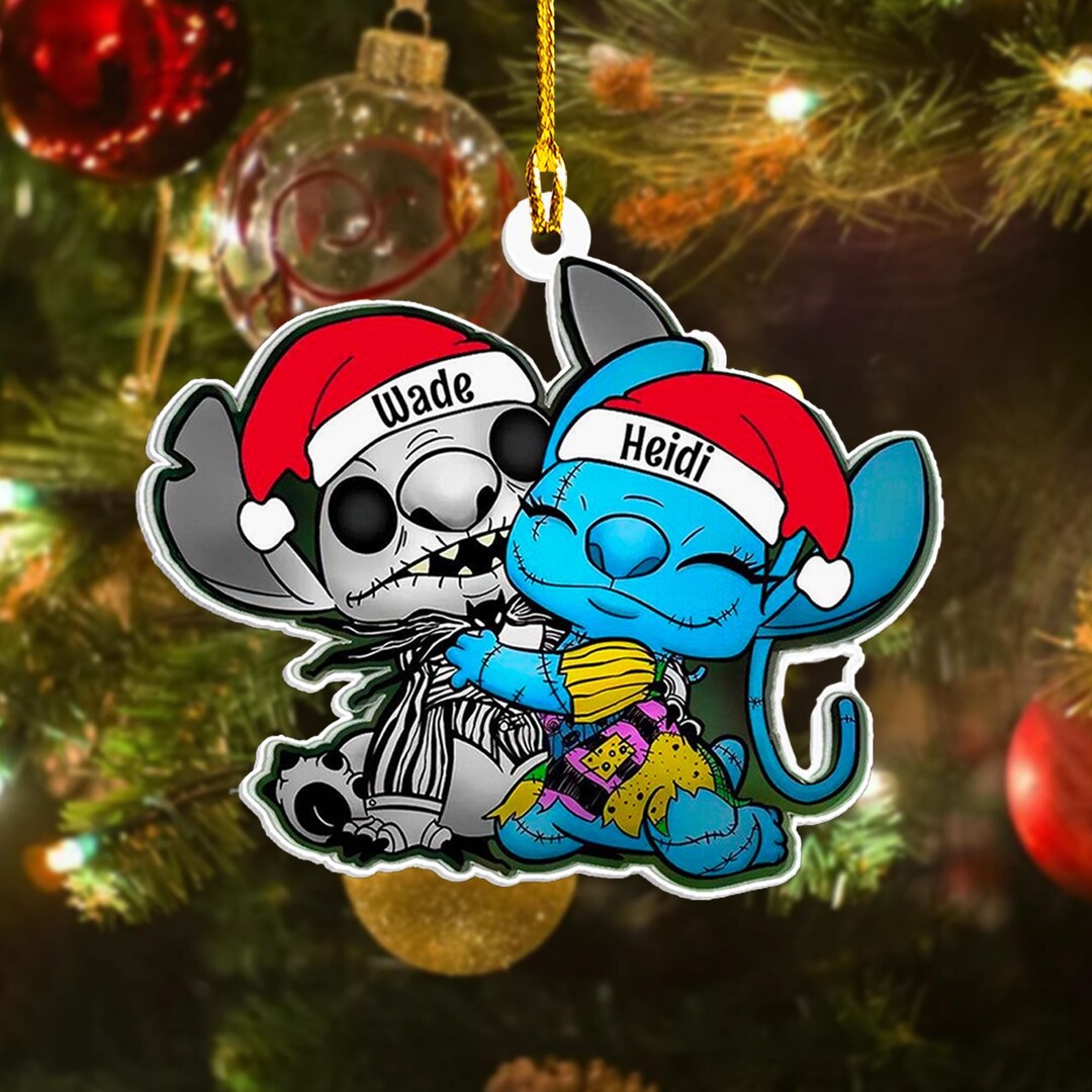 Personalized Stitchmas Skeleton Nightmare Christmas Ornament, Horror ...