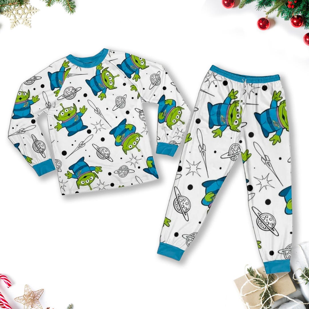 Aliens Planet Pajamas Set, Aliens Christmas Family Matching Shirt, Toy ...