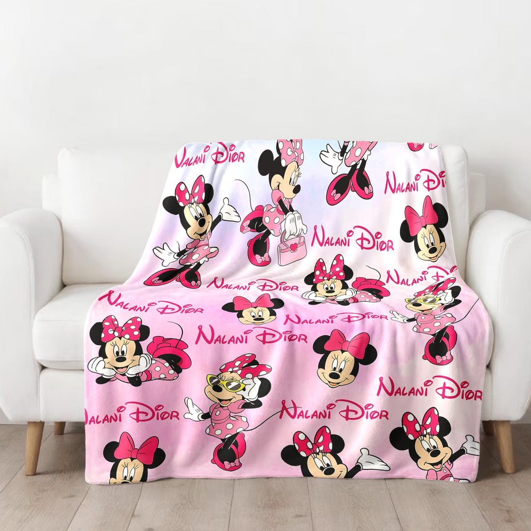 Personalized Watercolor Mouse Blanket, Magic Kingdom Fleece Blanket ...