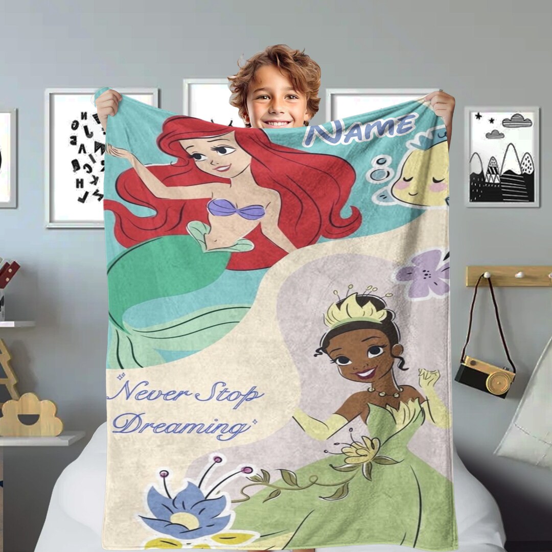 Personalized Princess Blanket, Baby Girl Quilt Blanket, Princess ...
