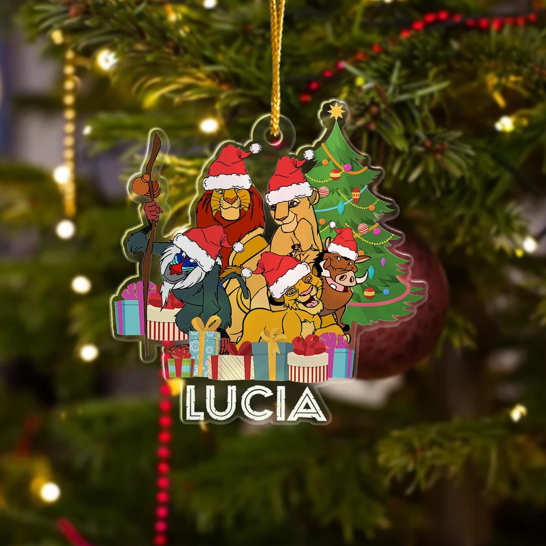 Personalized Lion King Christmas Ornament, Simba Scar Xmas Ornament ...