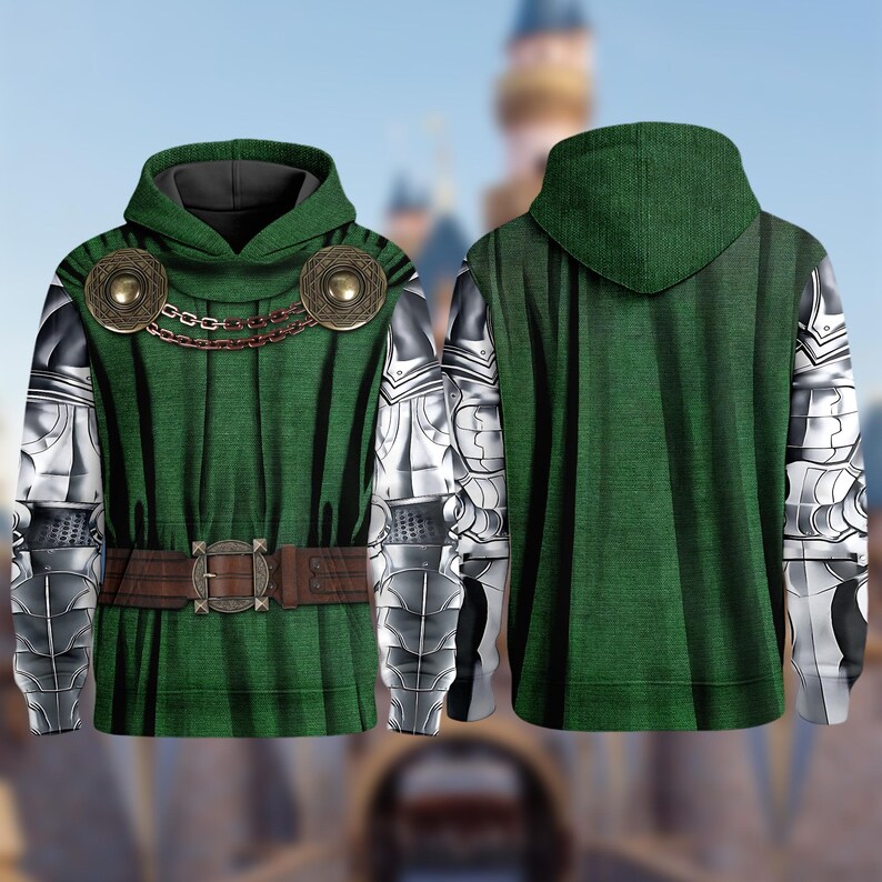 Marvel Doctor Doom Halloween Costume 3D Hoodie, Doomsday Cosplay Costume, Disneyland Trip Doctor ...