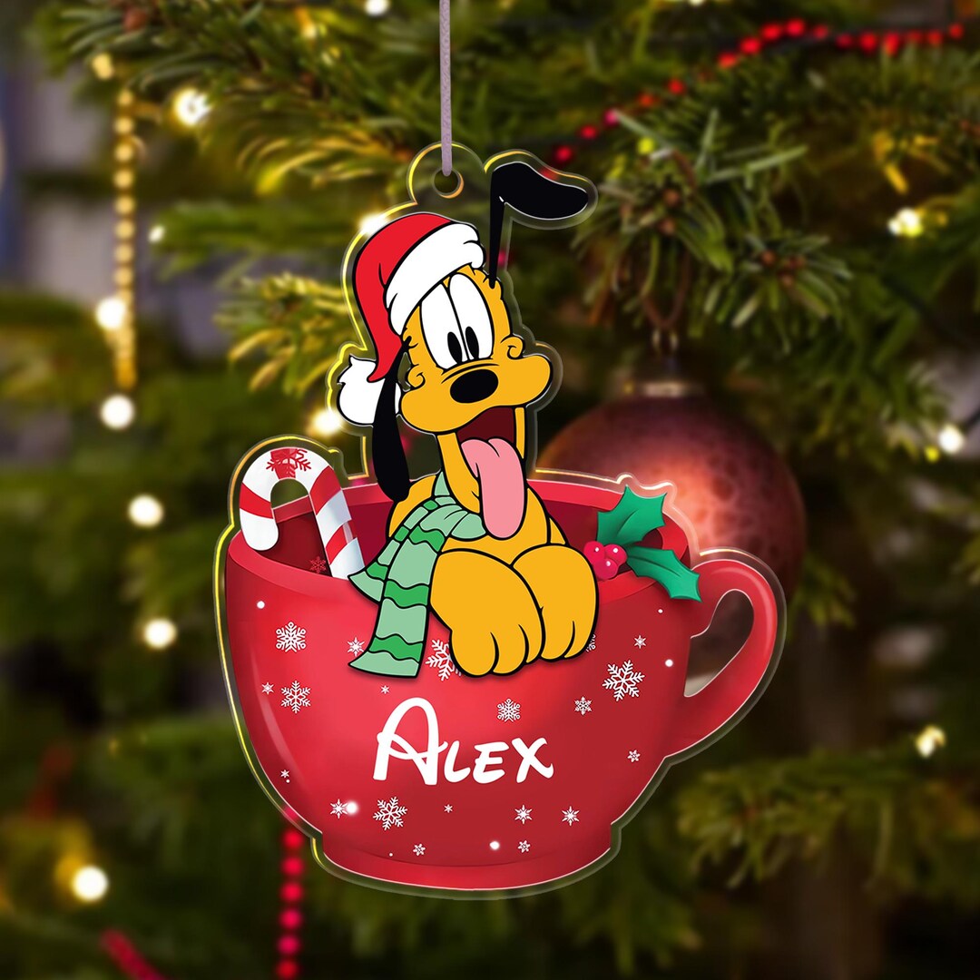 Personalized Pluto Tea Cup Christmas Ornament, Cute Pluto 2024 ...
