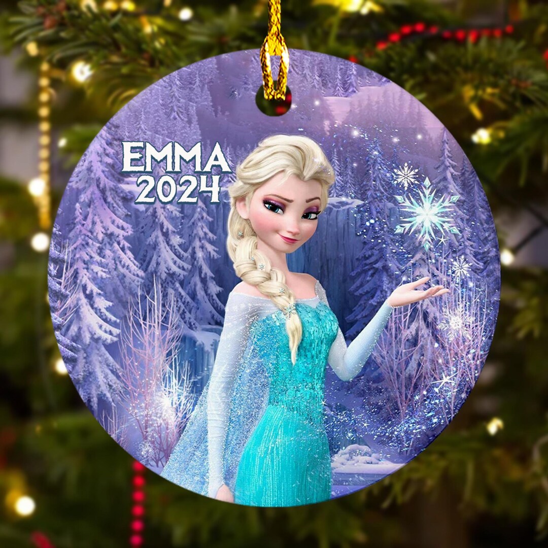 Personalized Snow Princess Christmas Ornament, Princess Character ...