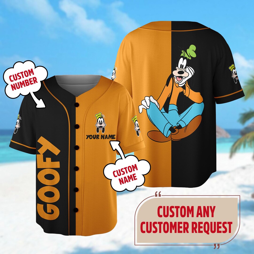 Personalized Disney Goofy Baseball Jersey, Custom Goofy Dog Basketball ...