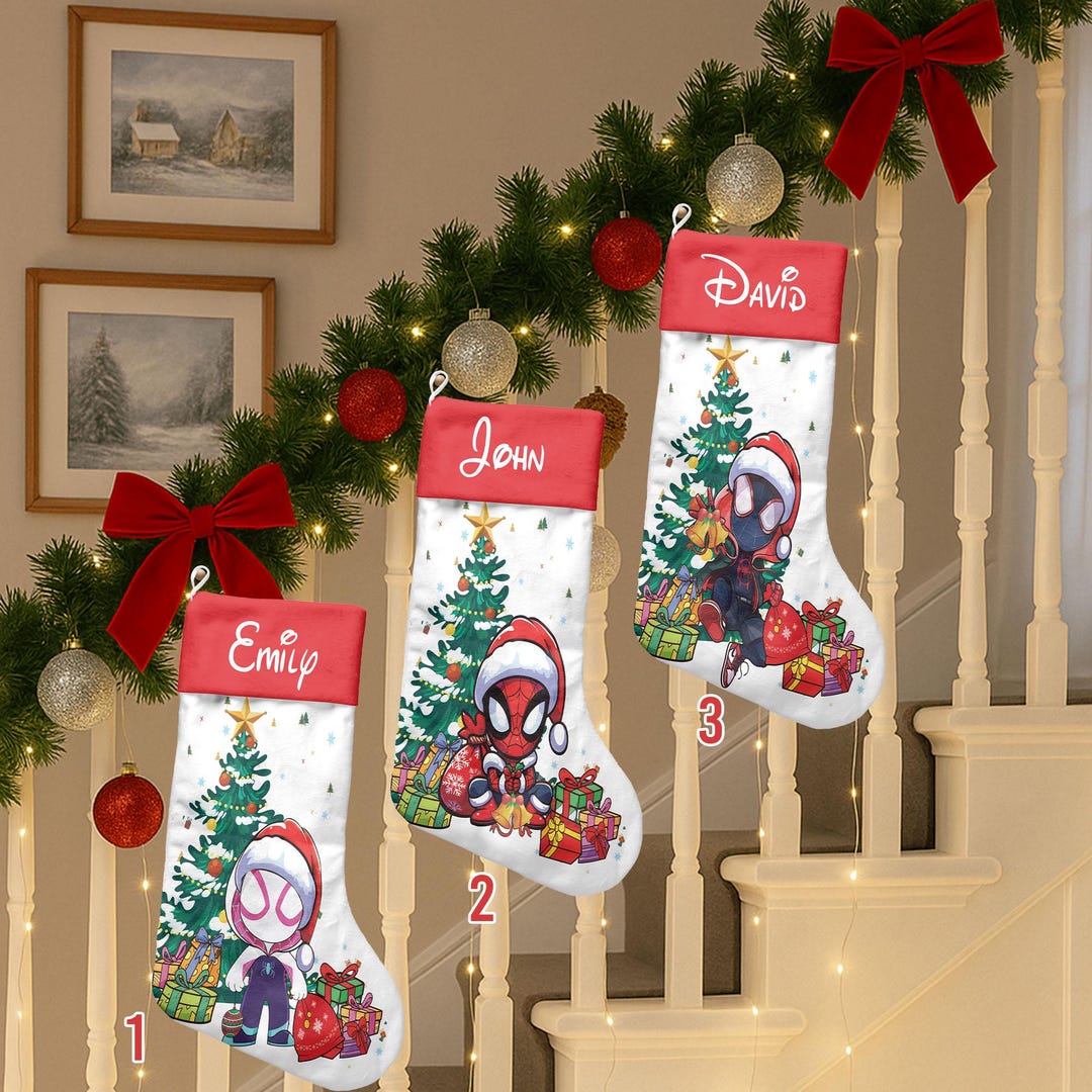 Personalized Spidey and His Amazing Friends Christmas Stockings, Disney ...