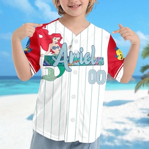 Custom DN Princess Ariel Baseball Jersey, the Little Mermaid Basketball ...