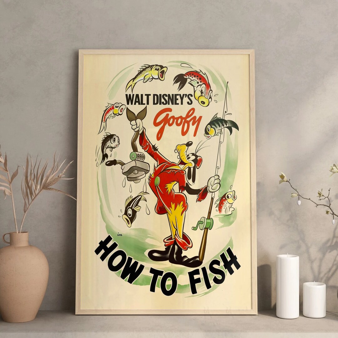 Goofy Poster, Goofy Wall Art, Cute Cartoon Art Print, Animated Movie ...