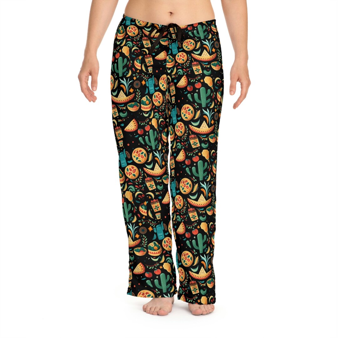 Fiesta Mexican Food Pajama Pants Soft Pajamas Women's - Etsy