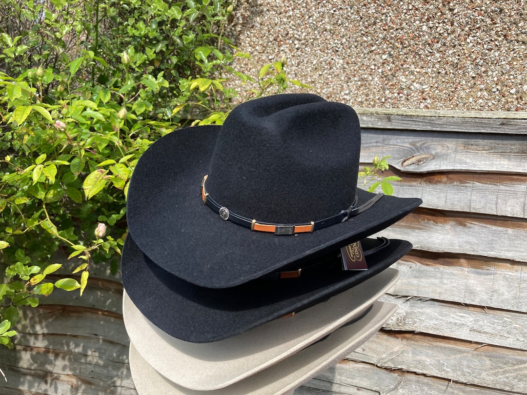 COWBOY Hat Western Classic Cattleman Wool Cowboy Hats Gambler - Etsy