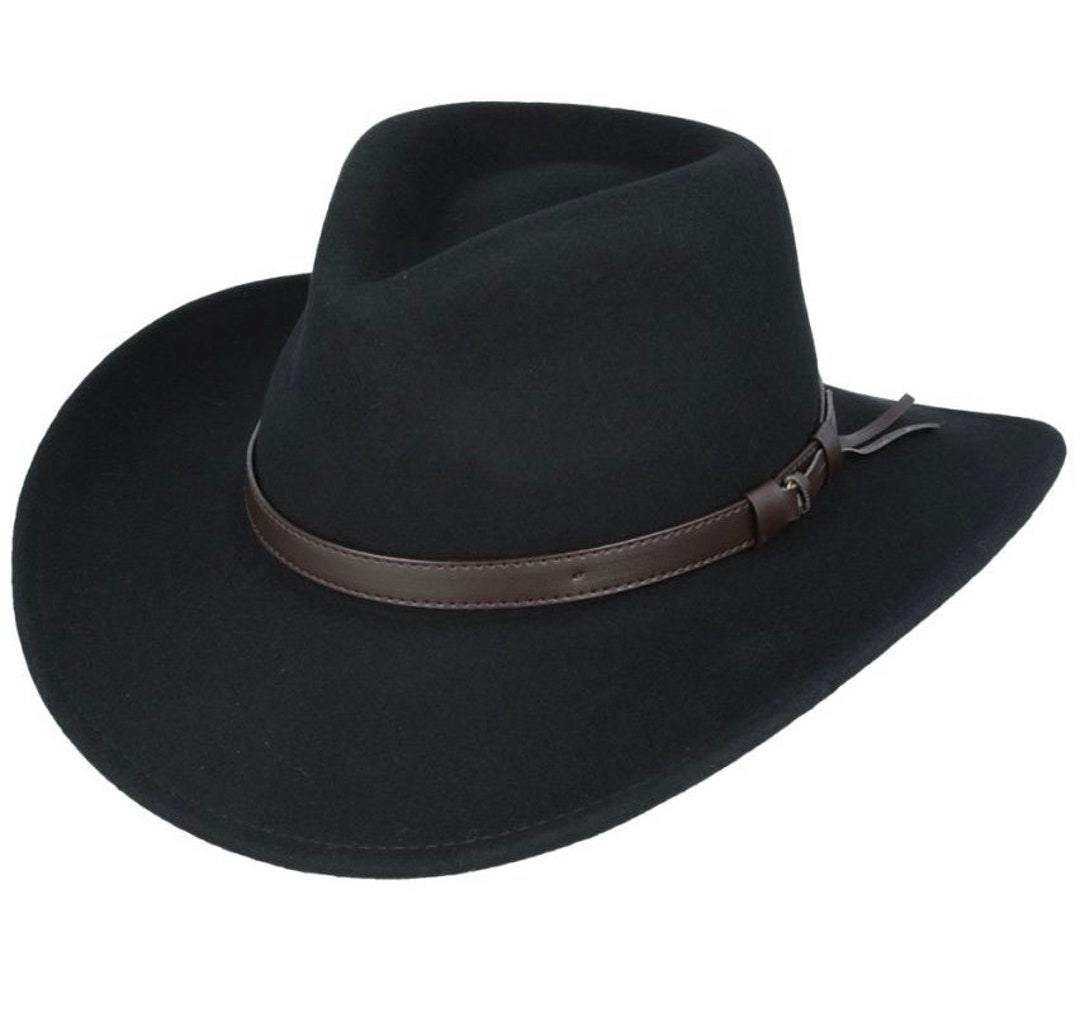 COWBOY Hat Crushable 100% Wool Felt Cowboy Hat for Men Women - Etsy UK