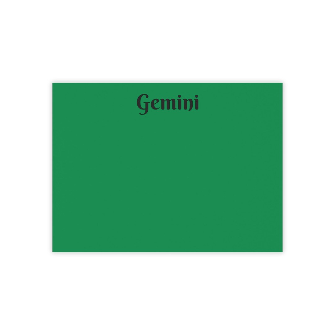 Green Gemini Post-it® Note Pads - Etsy