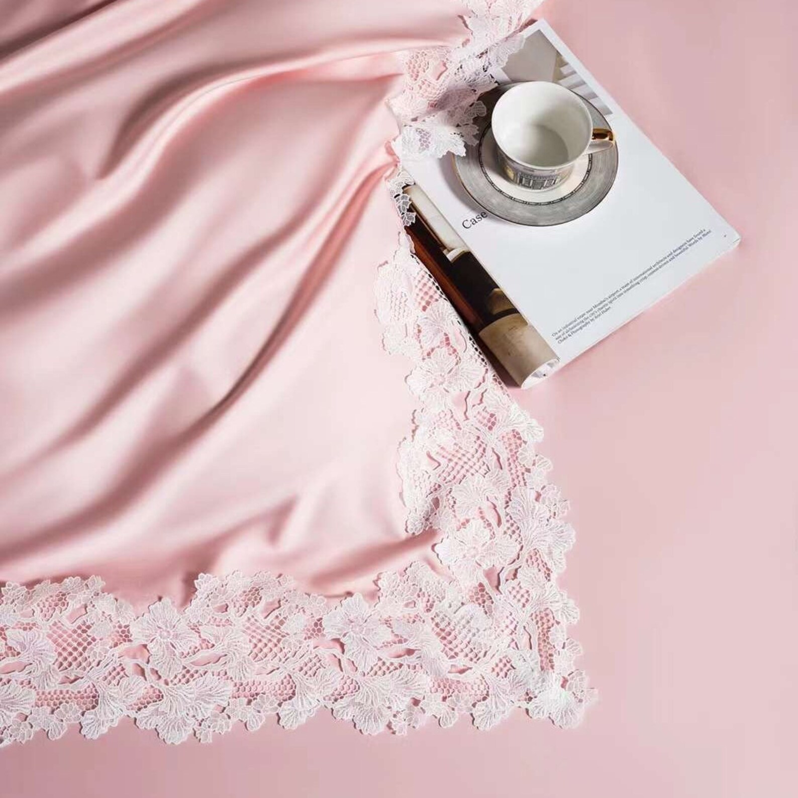Silky Satin Bedding Set Full Queen, Set for Romantic Bedroom.shabby ...