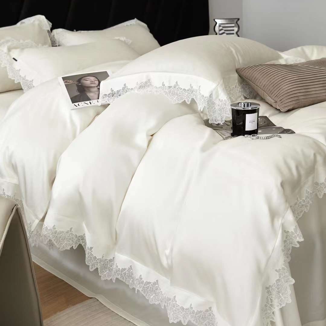 White Lace Queen Bedding Set Included Comforter, Wedding Gift for ...
