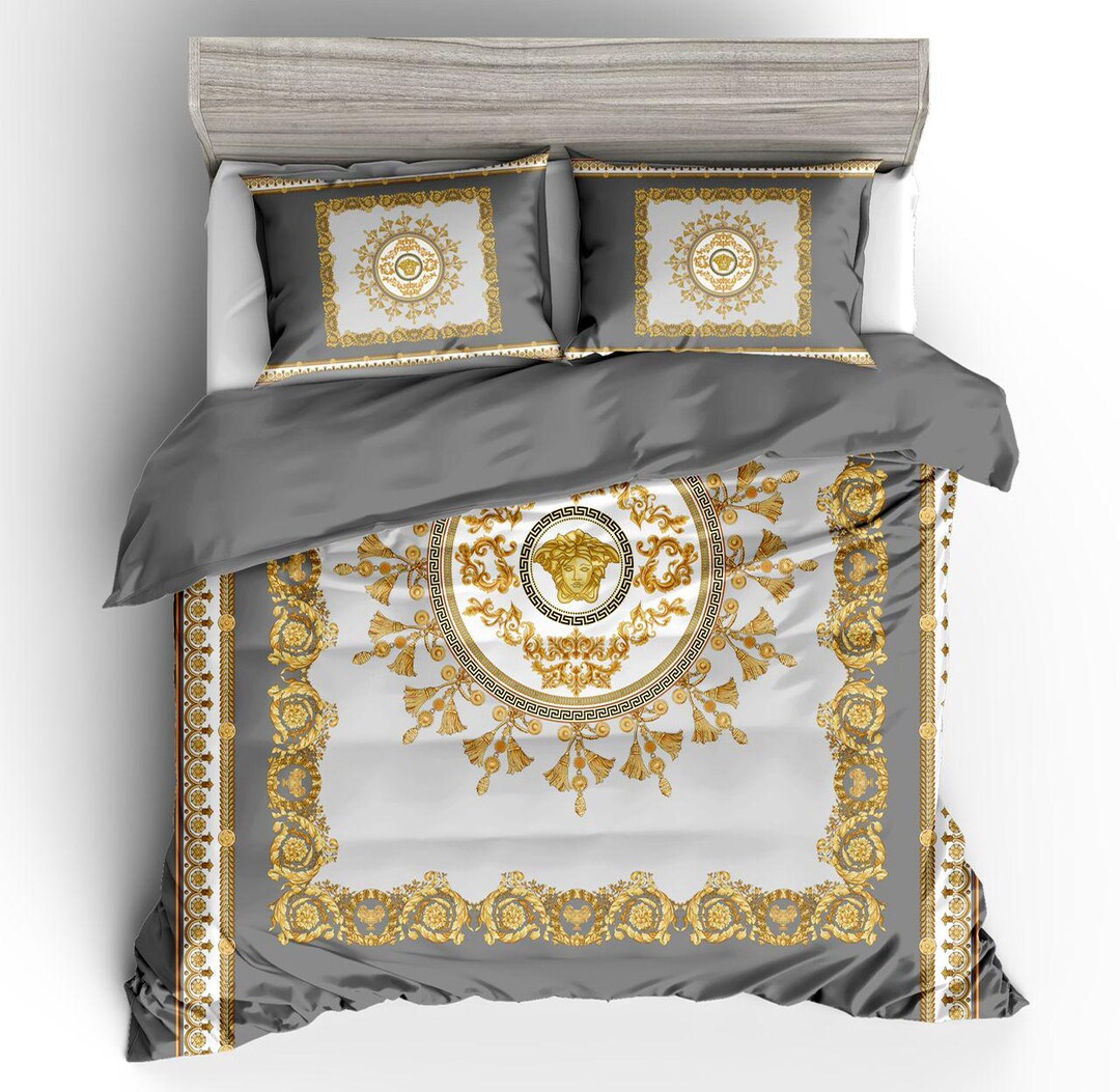 Baroque Bedding Comforter Set Queen.gold Gorgona Bedding Vintage Style ...