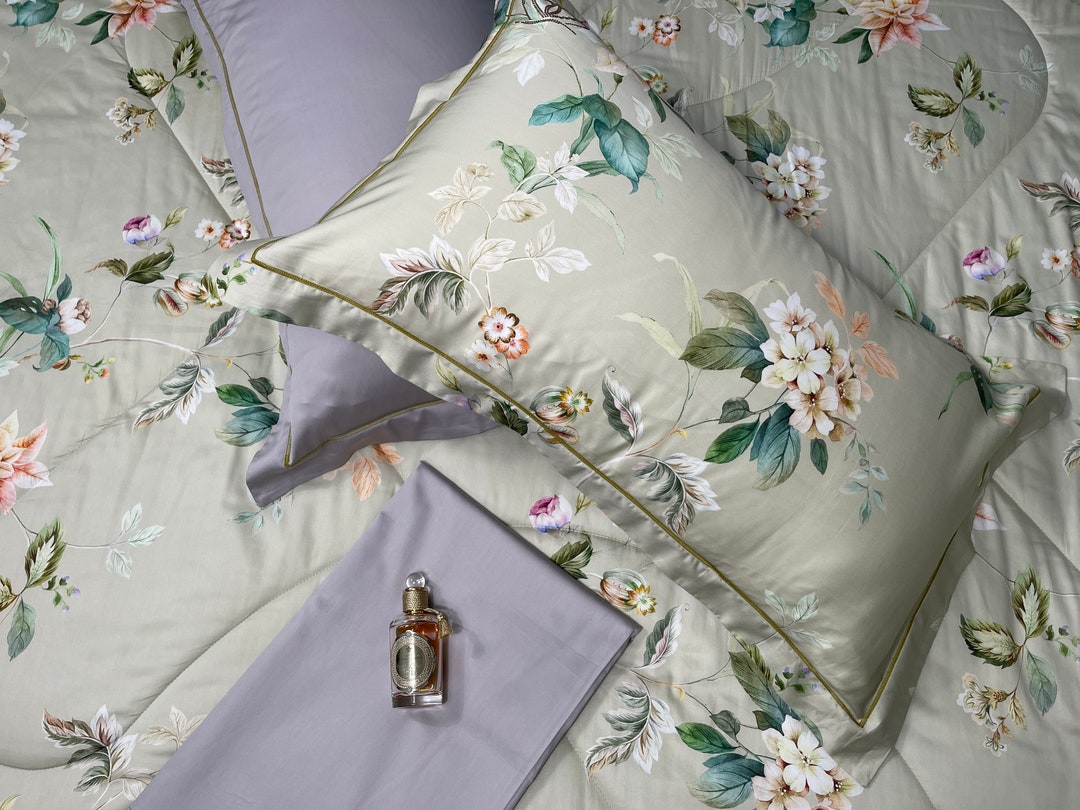 Floral Bedding Queen Quilt Bedding Set,premium Bed Set, Queen Bedding ...