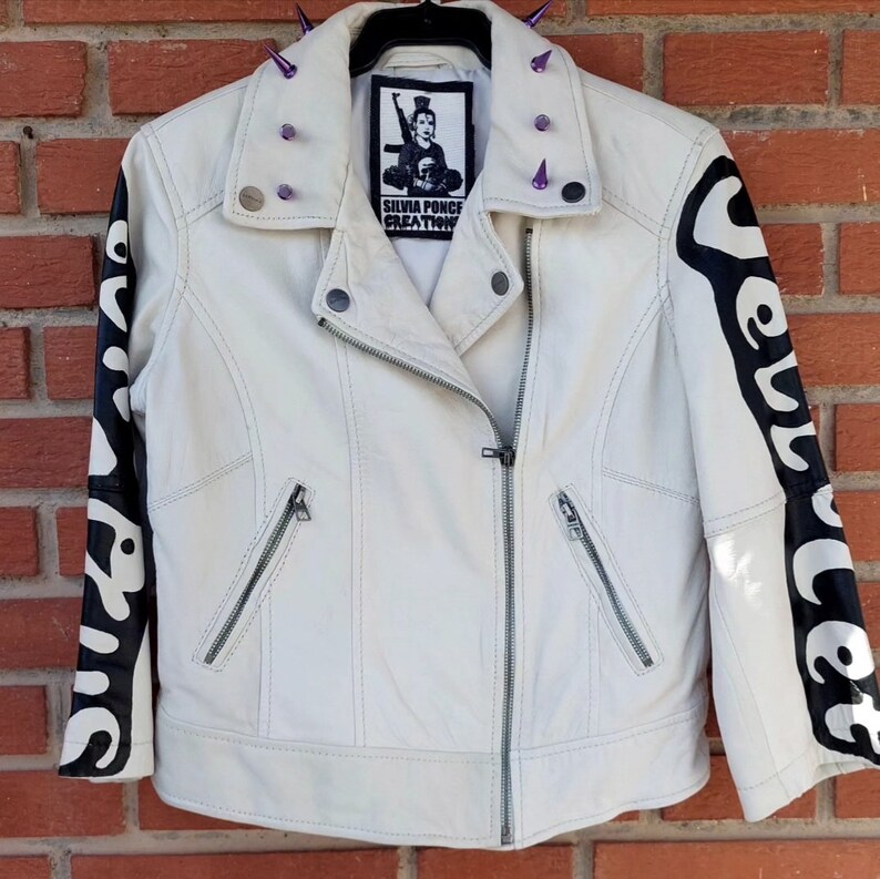 Clockwork Orange Leather Jacket Handpainted Art Clothes Punk Jacket ...