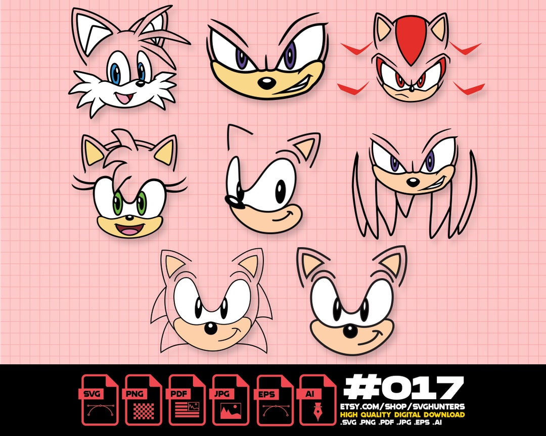 SONIC LAYERED SVG Bundle For Cricut Diy Crafts Shirts Mugs Bottles ...