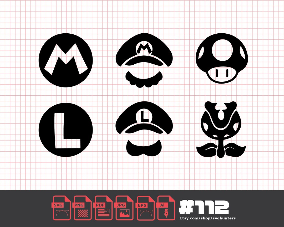 MARIO LAYERED SVG Bundle for Cricut Diy Crafts Shirts Mugs Bottles ...