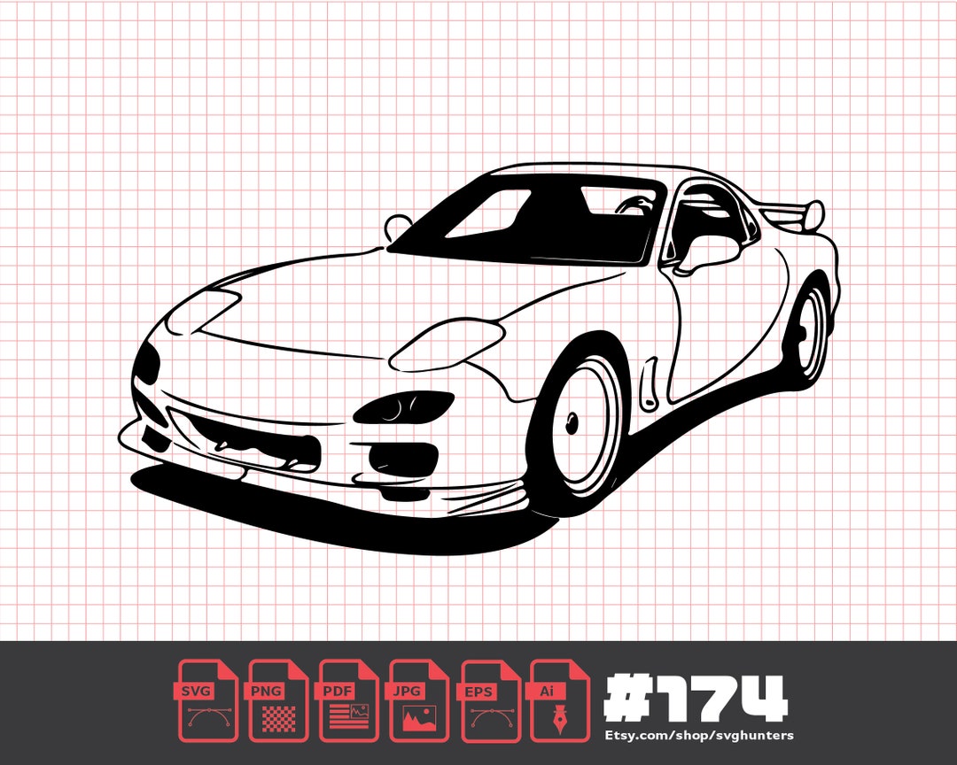 Rx7 JDM SVG BUNDLE, Cricut Cut File, Instant Download, Svg, Png, Eps ...