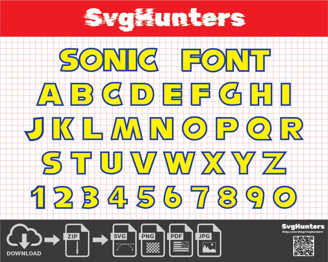 Sonic Font Svg Bundle Cricut Cut File Instant Download SVG - Etsy Ireland