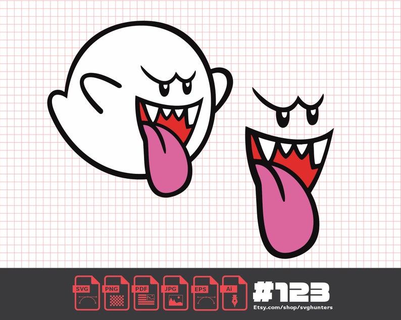 BOO FACE SVG Bundle for Cricut and Sublimation Super Mario - Etsy Australia