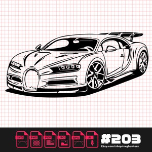 BUGATTI SVG BUNDLE Super Car Cricut Cut File, Instant Download, Svg ...