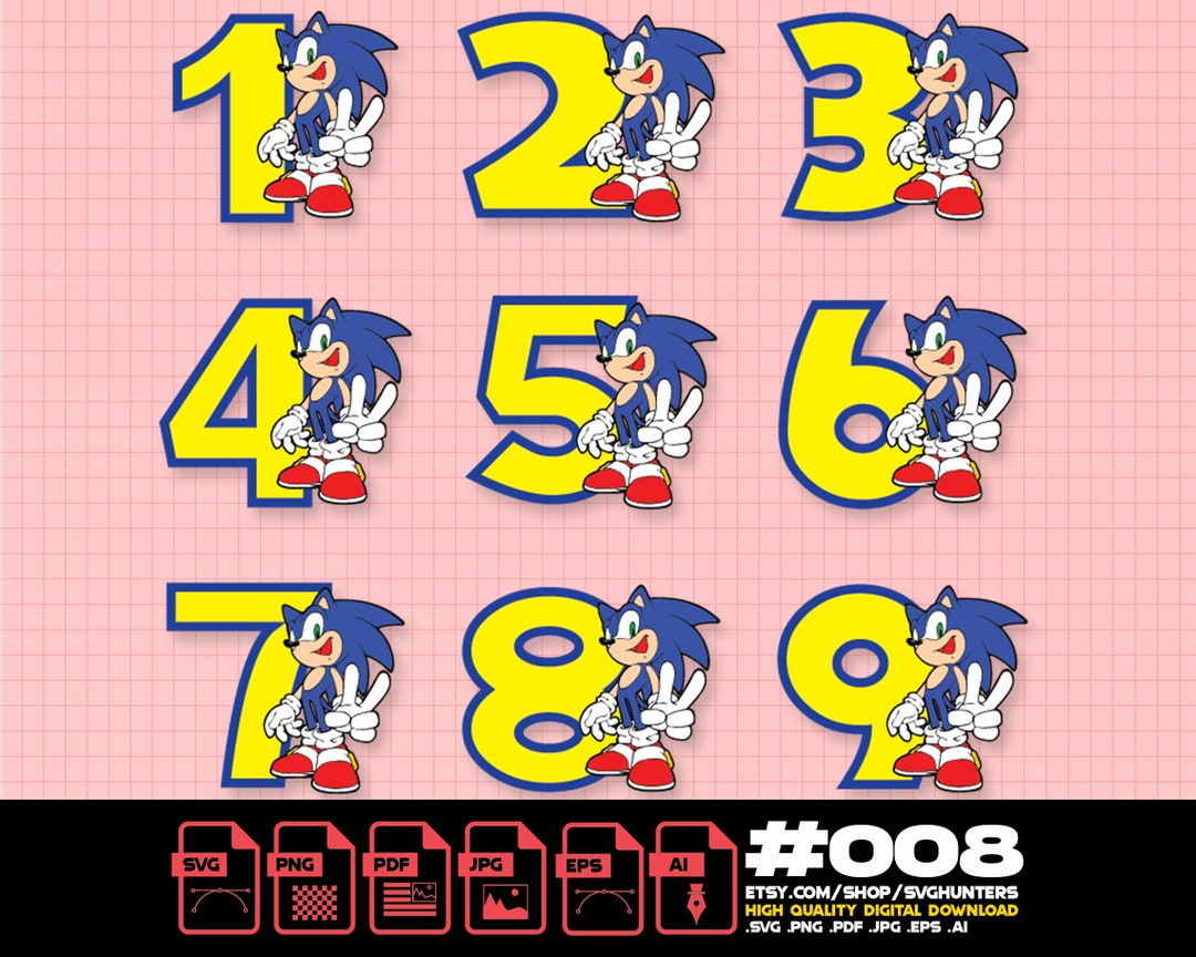 Buy SONIC HEDGEHOG SVG Bundle Font Included Sonic Shadow Knuckles Tails ...