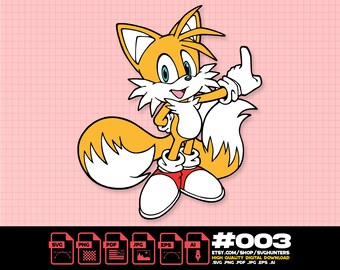 Tails sonic the Hedgehog SVG, PDF, PNG - Etsy