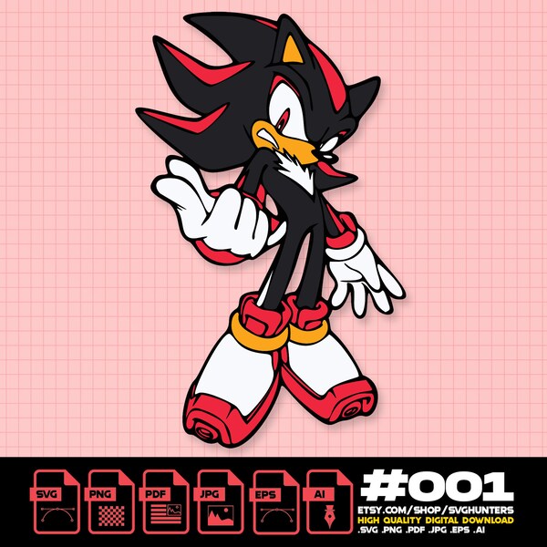 Shadow the Hedgehog - Etsy
