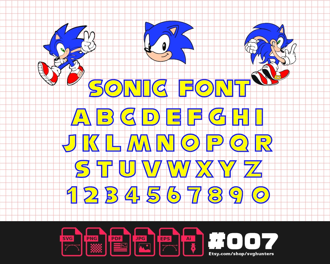 Sonic Font Svg Bundle Cricut Cut File Instant Download SVG - Etsy Singapore