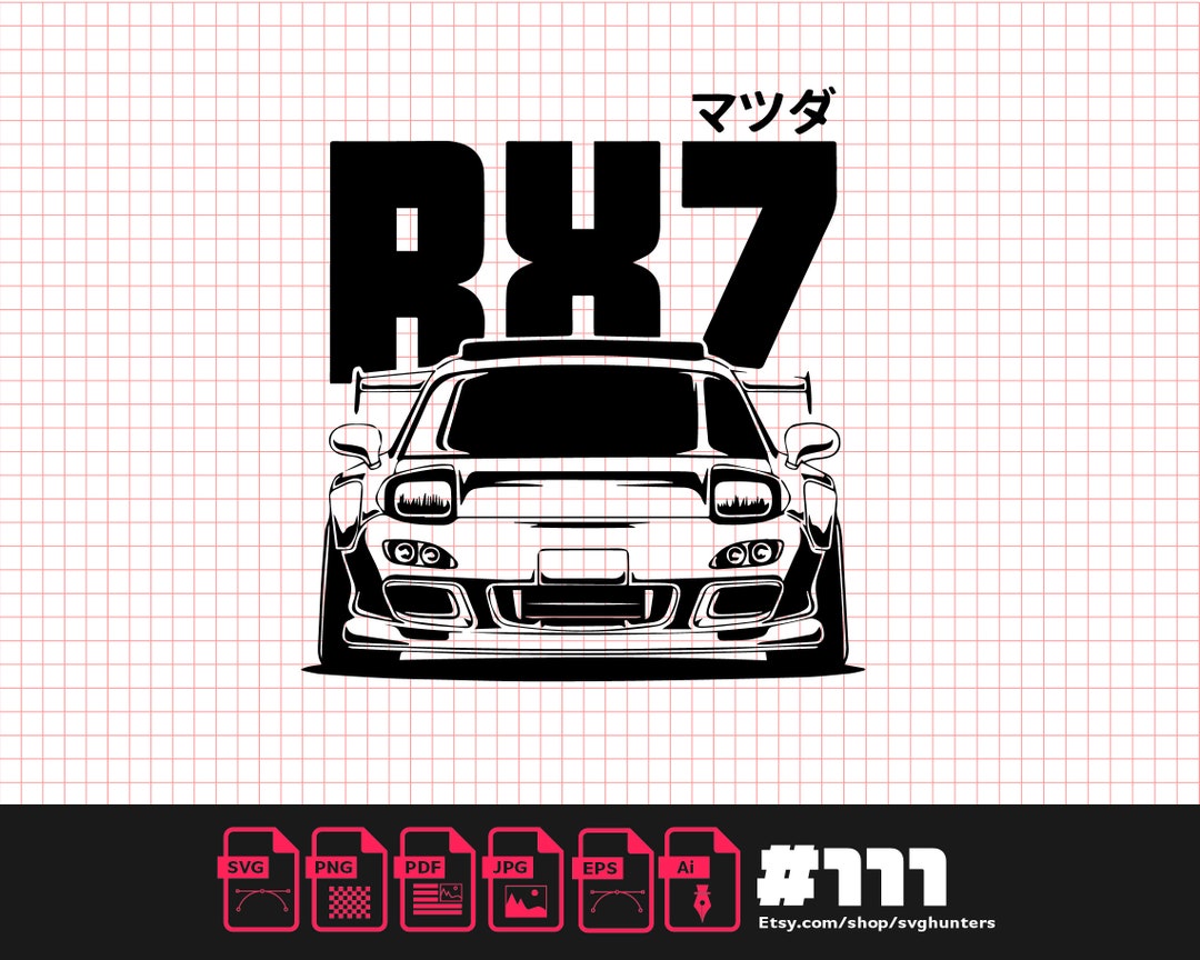 Rx7 JDM SVG BUNDLE, Cricut Cut File, Instant Download, Svg, Png, Eps ...