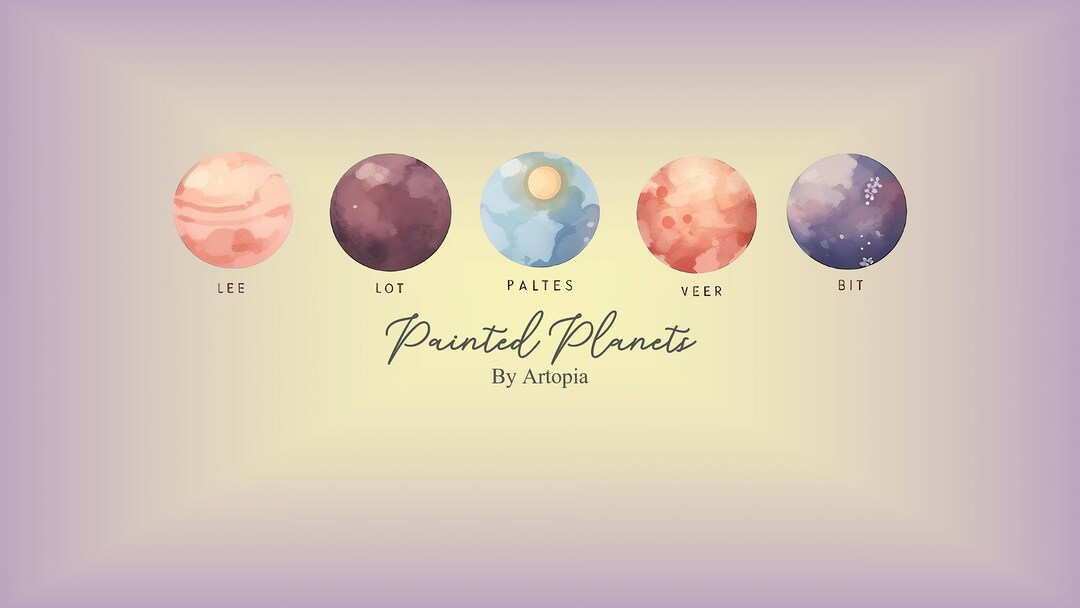 Painted Planets Planets Solar System Watercolor Planets - Etsy