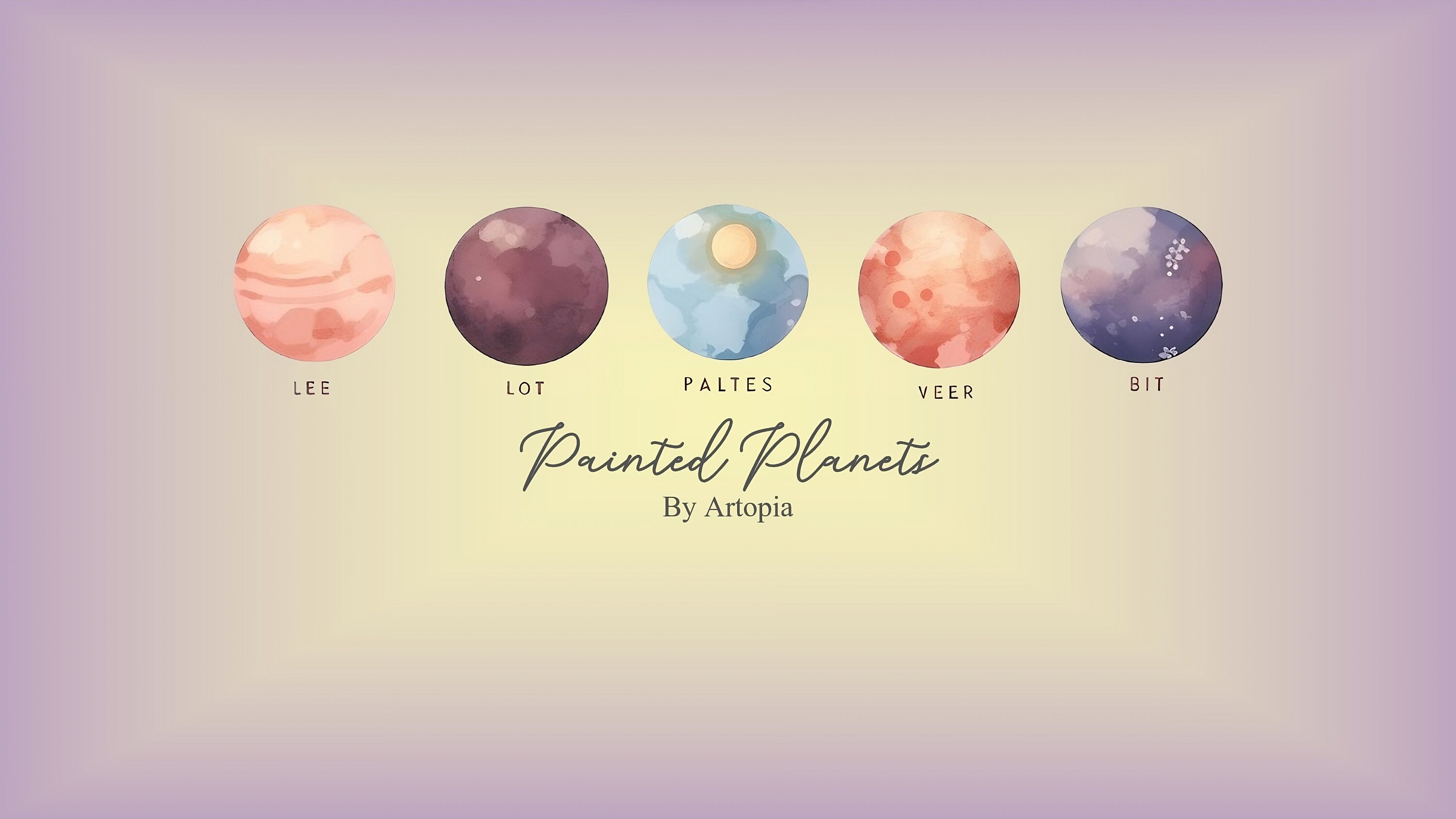Painted Planets Planets Solar System Watercolor Planets - Etsy