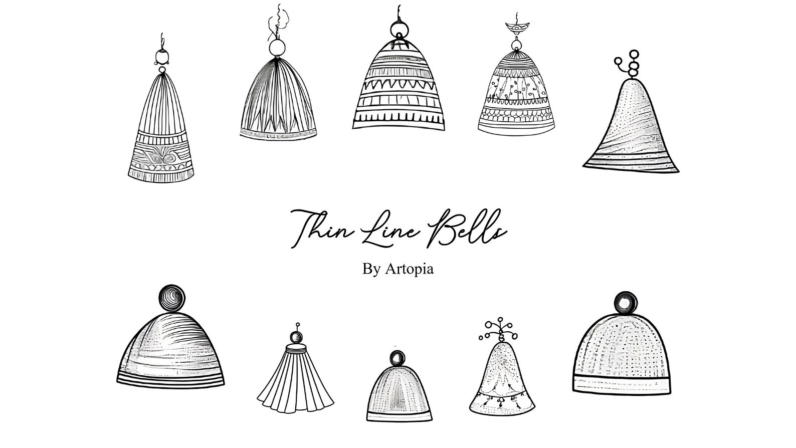 130+ Bell Designs, Clipart PNG, Vintage Bells, Realistic Bells, Fine ...