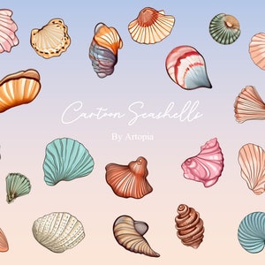 Cartoon Seashell Clipart, PNG, Cartoon Style, Seashells, Underwater ...