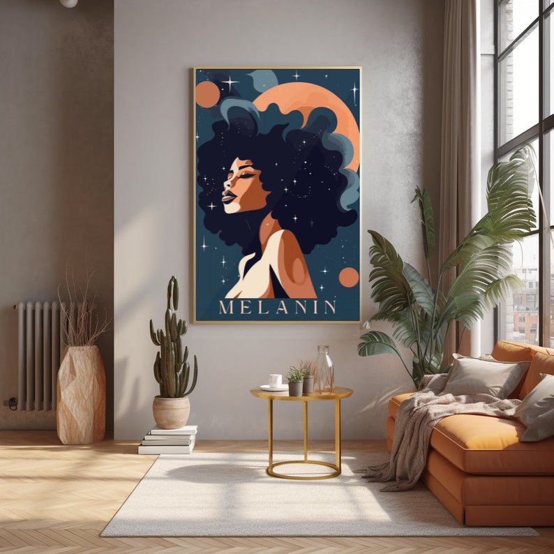 Cosmic Melanated Instant Download Goddess Art, Afro Art, Female ...