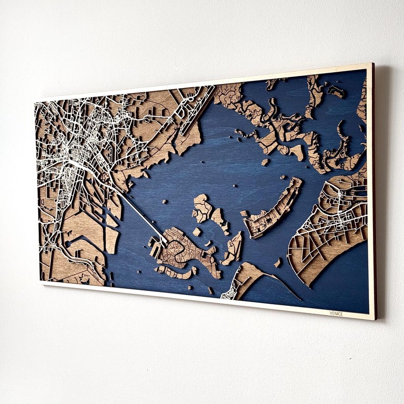 Personalized 3D Wooden Map | Laser Cut Anniversary Gift - Etsy