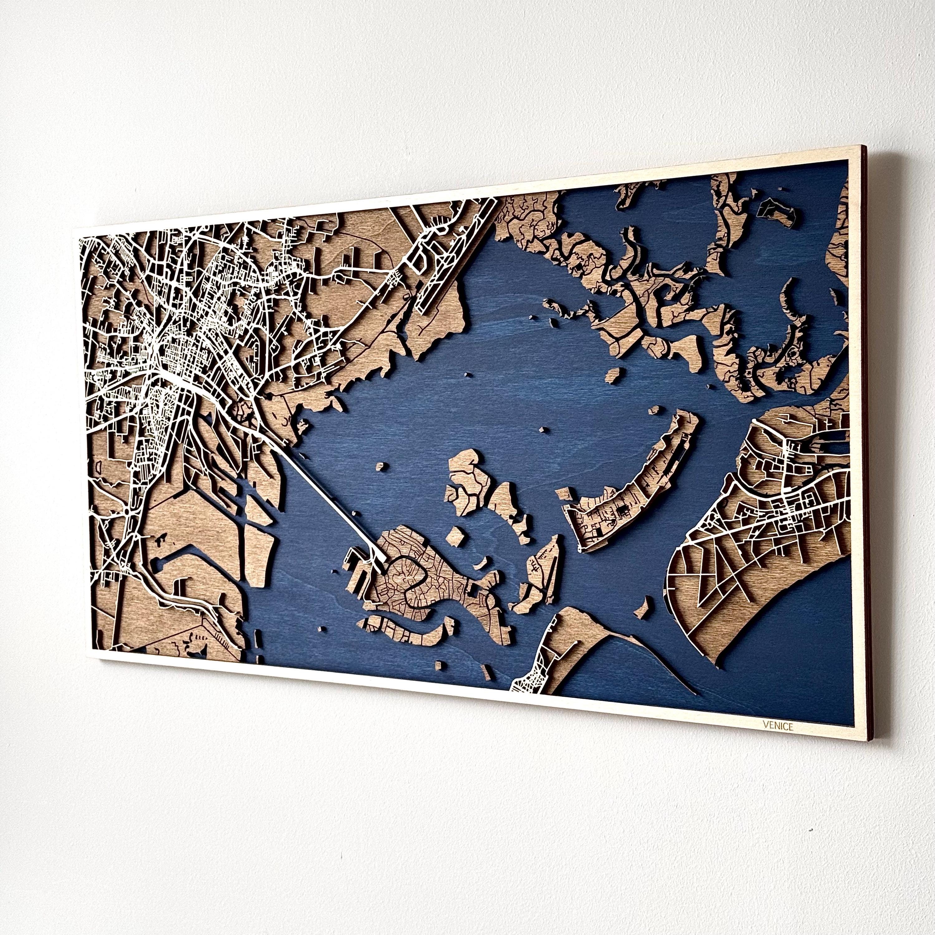 Personalized 3D Wooden Map | Laser Cut Anniversary Gift - Etsy