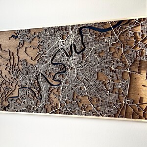 Bespoke Wooden Map | Personalised 3D Laser Cut Anniversary Map of Any ...