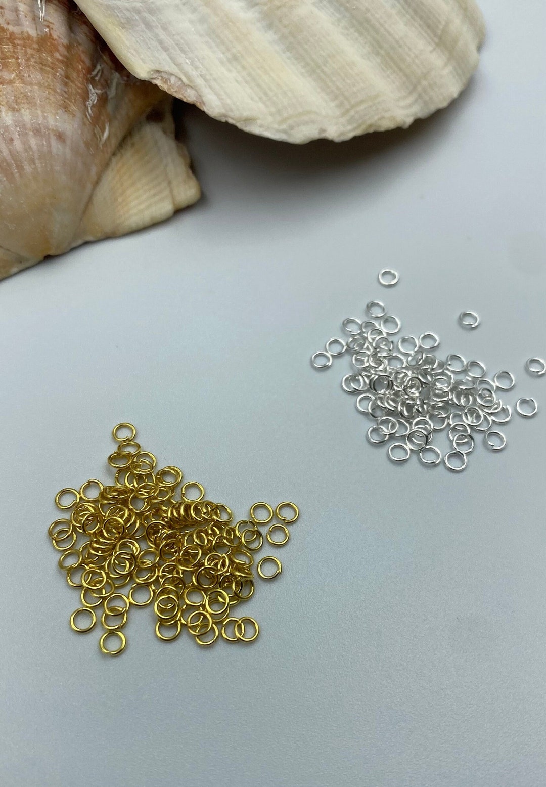 10 PCS Gold Silver Color Jump Rings Connectors, 3mm 4mm 6mm Split Rings ...